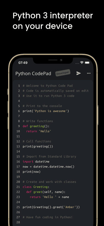 Python Code-Pad (apk) – Скачать для Android