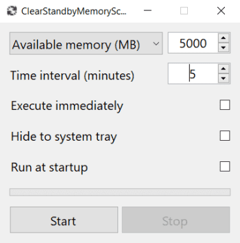 ClearStandbyMemory - скачать бесплатно ClearStandbyMemory 1.0.3.2